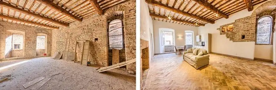 1 Euro Houses in Italy Before and After. Amazing
